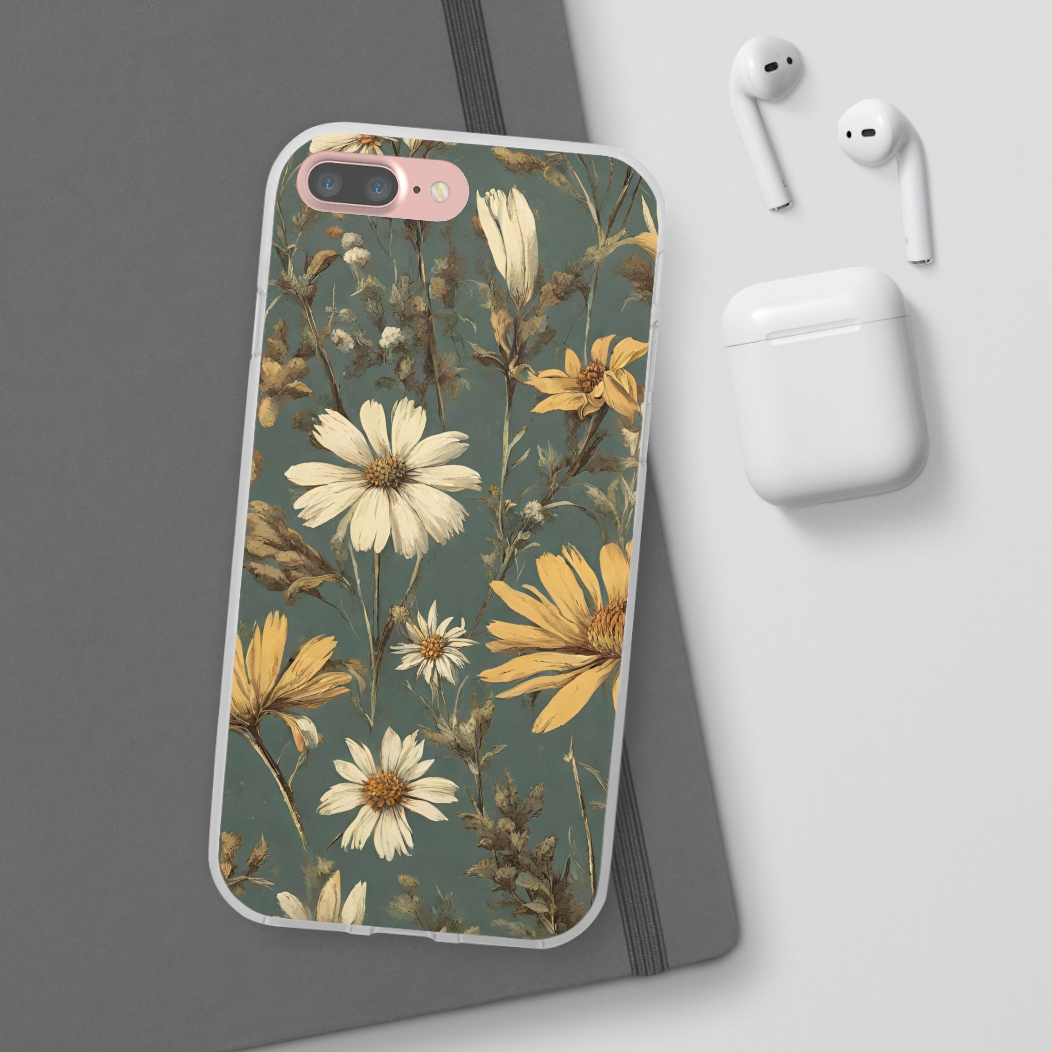 Floral Silicone Phone Case,clear Floral Phone Case,wildflower Case ...