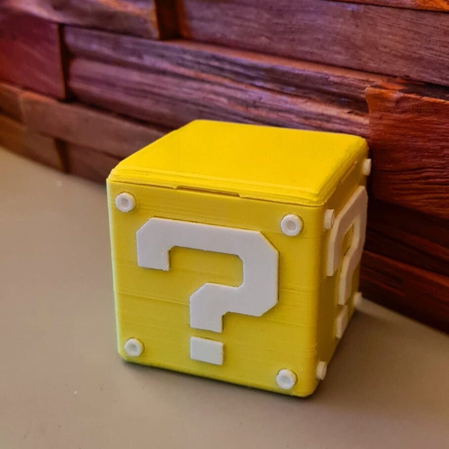 Super Mario Question Block Storage Box Nintendo Switch Cartridge ...