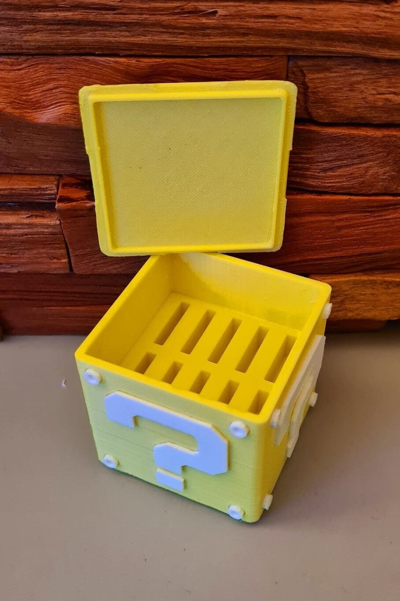 Super Mario Question Block Storage Box Nintendo Switch Cartridge ...