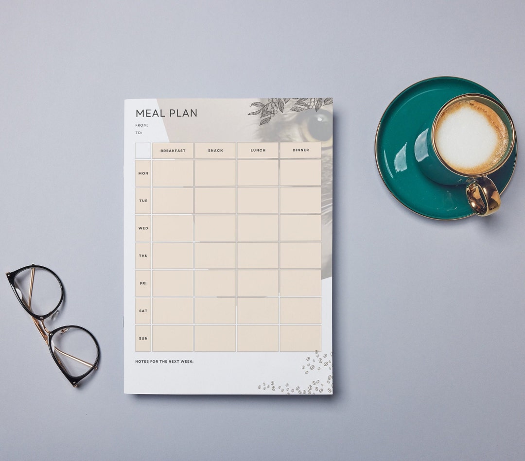 A4 Weekly Meal Planner Template, Menu Plan, Food Planner, 3 Unique ...