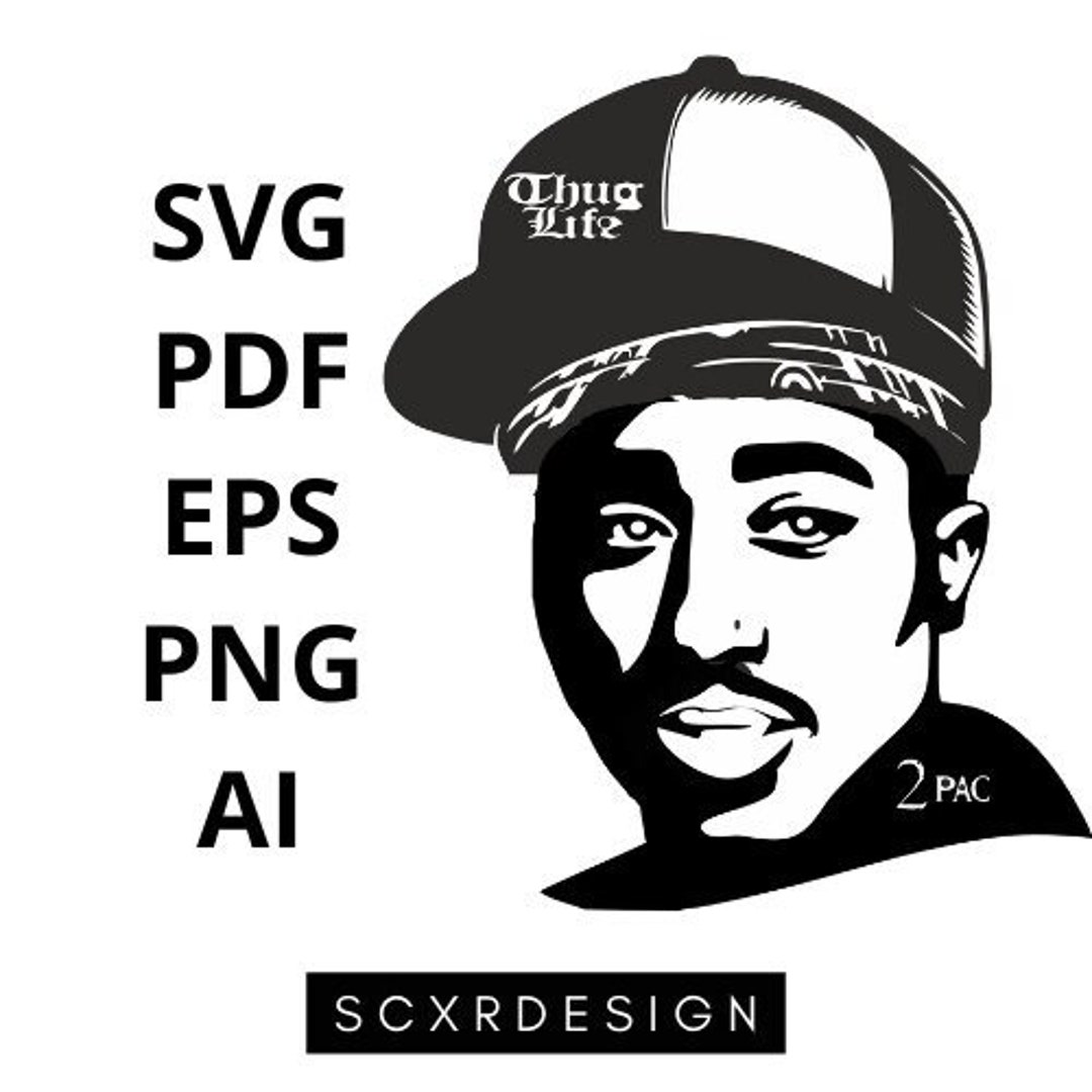 2PAC Svg, Tupac Svg, Tupac Shakur, Tupac Shakur , Tupac Shakur Portrait , Hiphop SVG, Png, Pdf ...