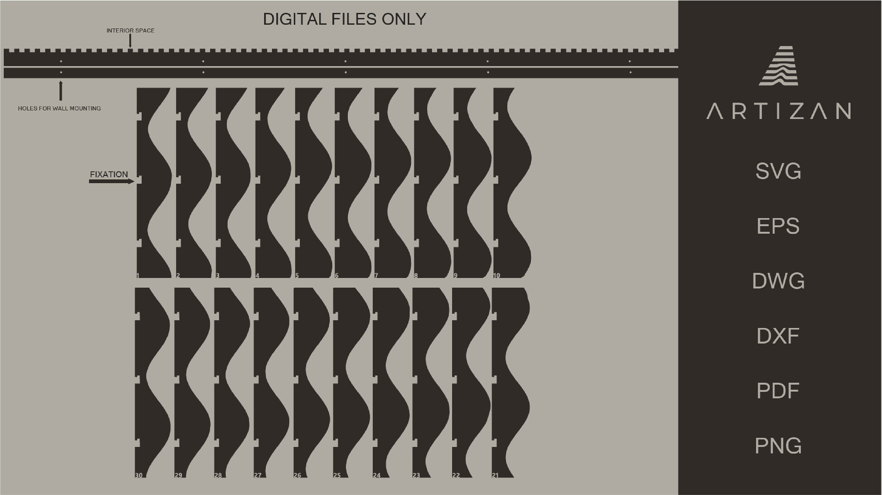 Parametric Luxury Wave Wall Panel Wave Design for Home Office and ...