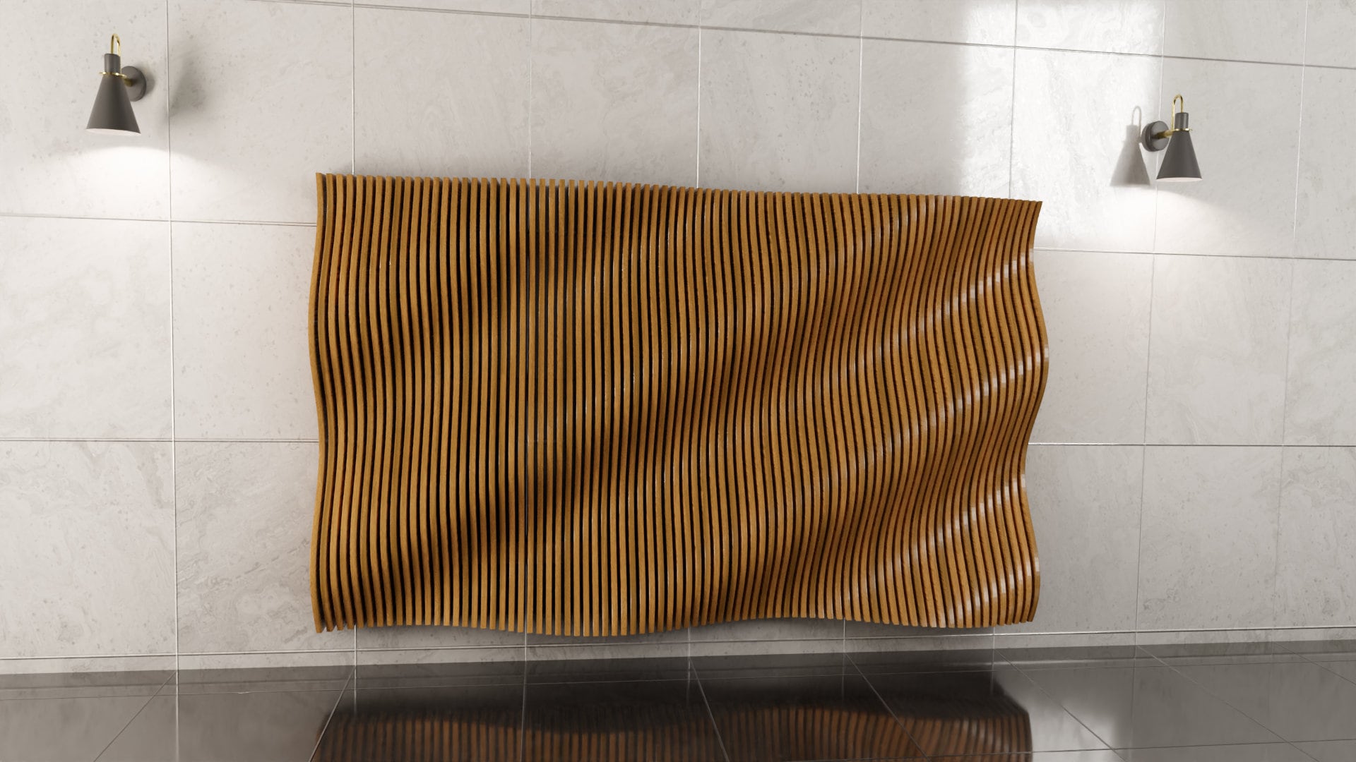Parametric Luxury Wave Wall Panel Wave Design for Home Office and ...