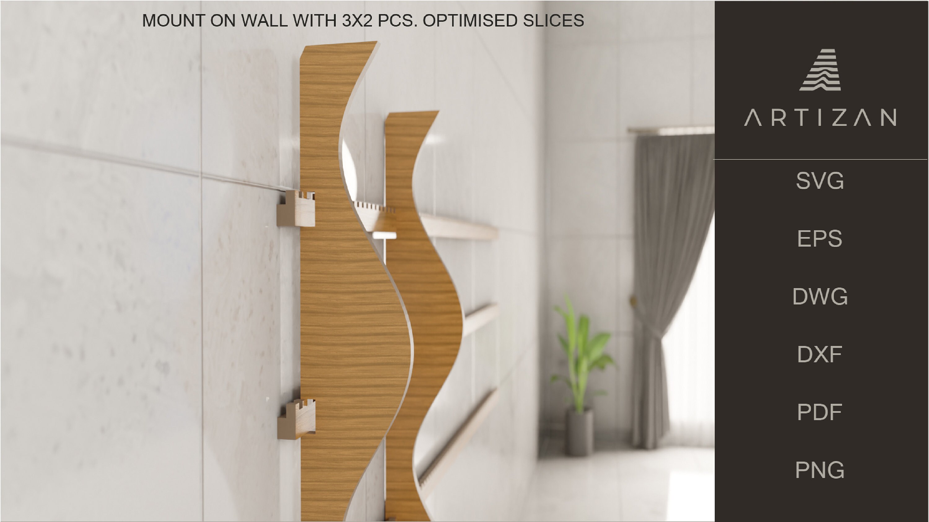 Parametric Luxury Wave Wall Panel Wave Design for Home Office and ...