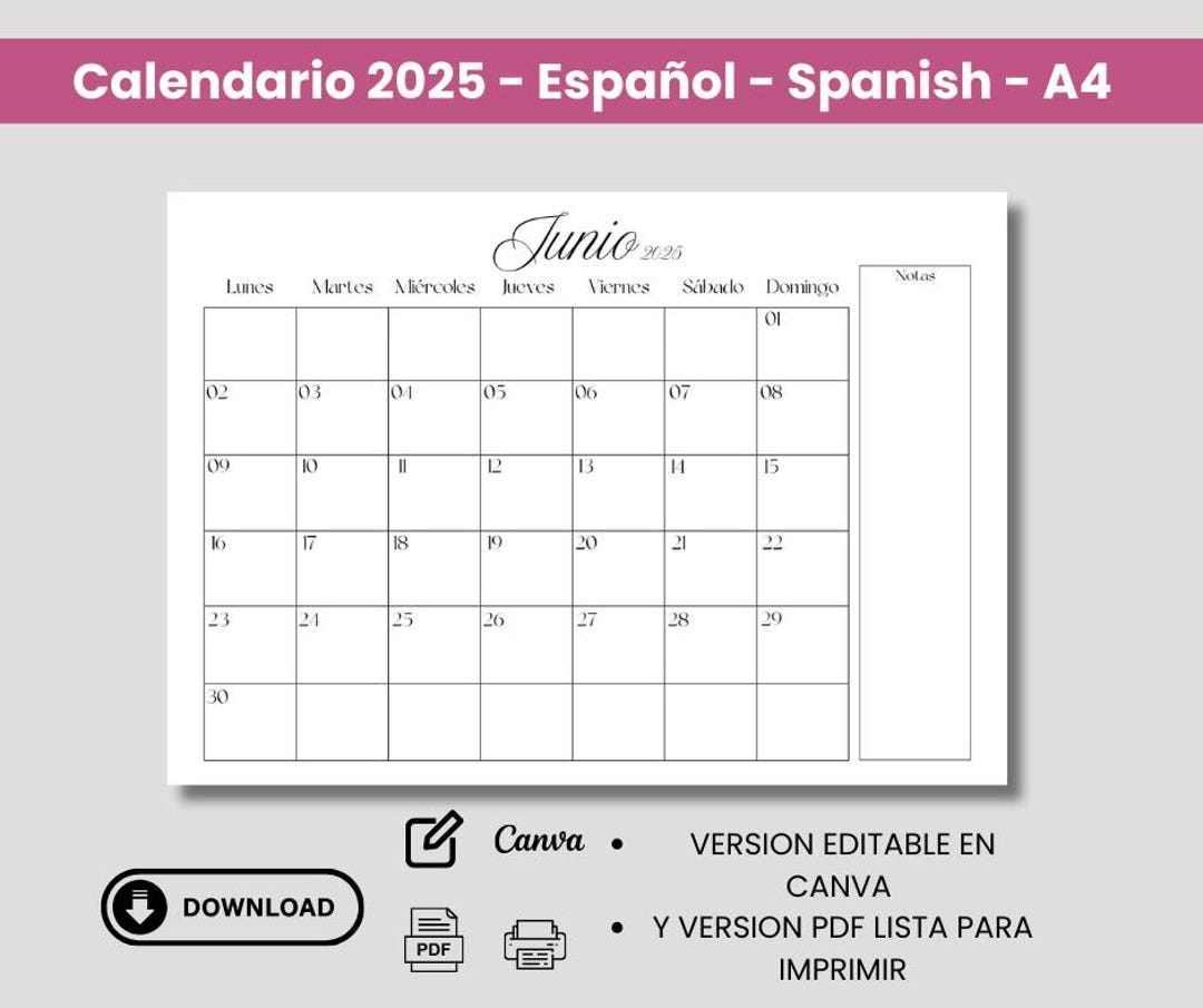 2025 Calendar PLANNER Monthly Printable Elegant Planner Spanish ...