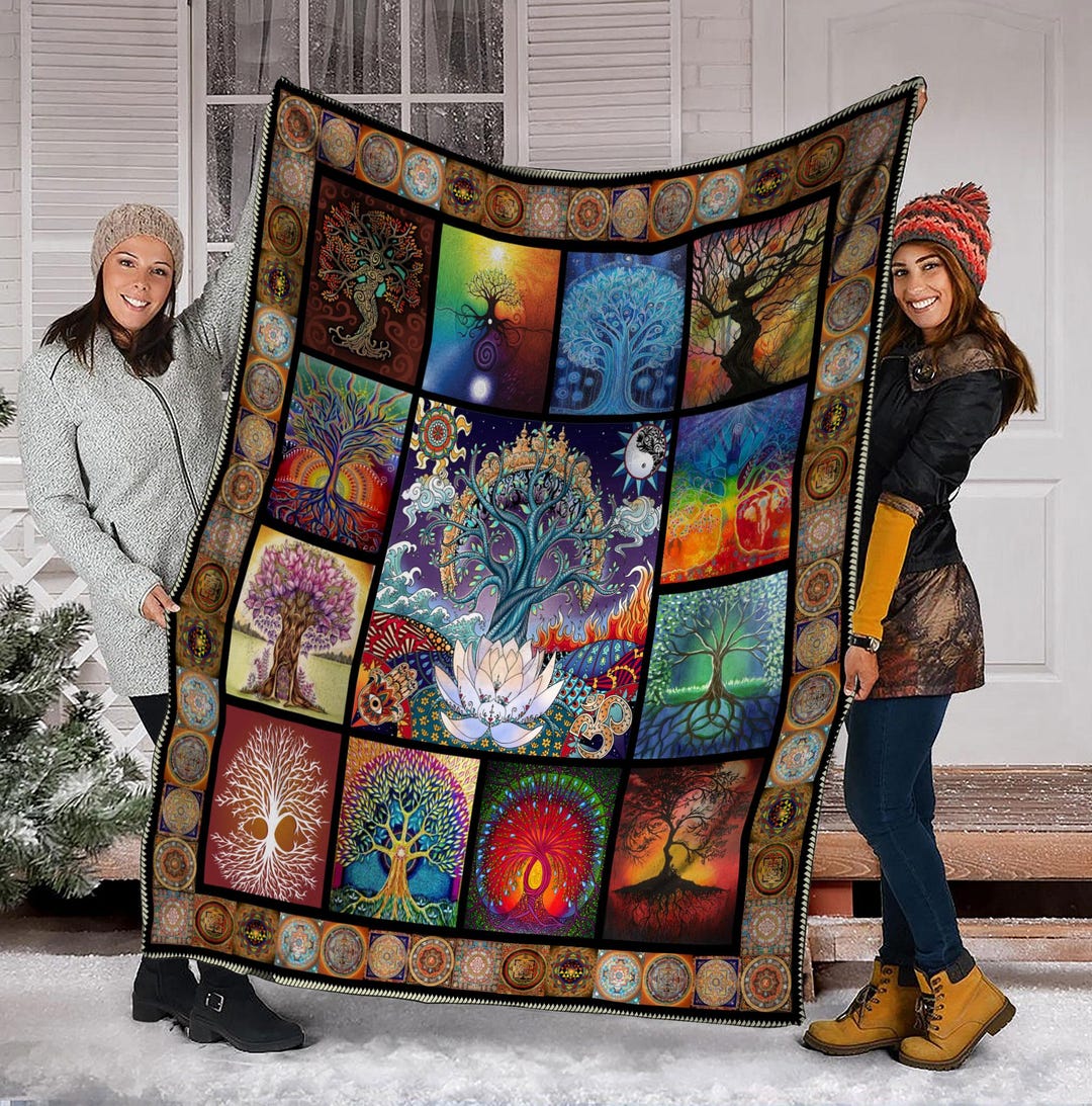 Tree of Life Sherpa Blanket, Tree of Life Blanket, Tree Blanket ...
