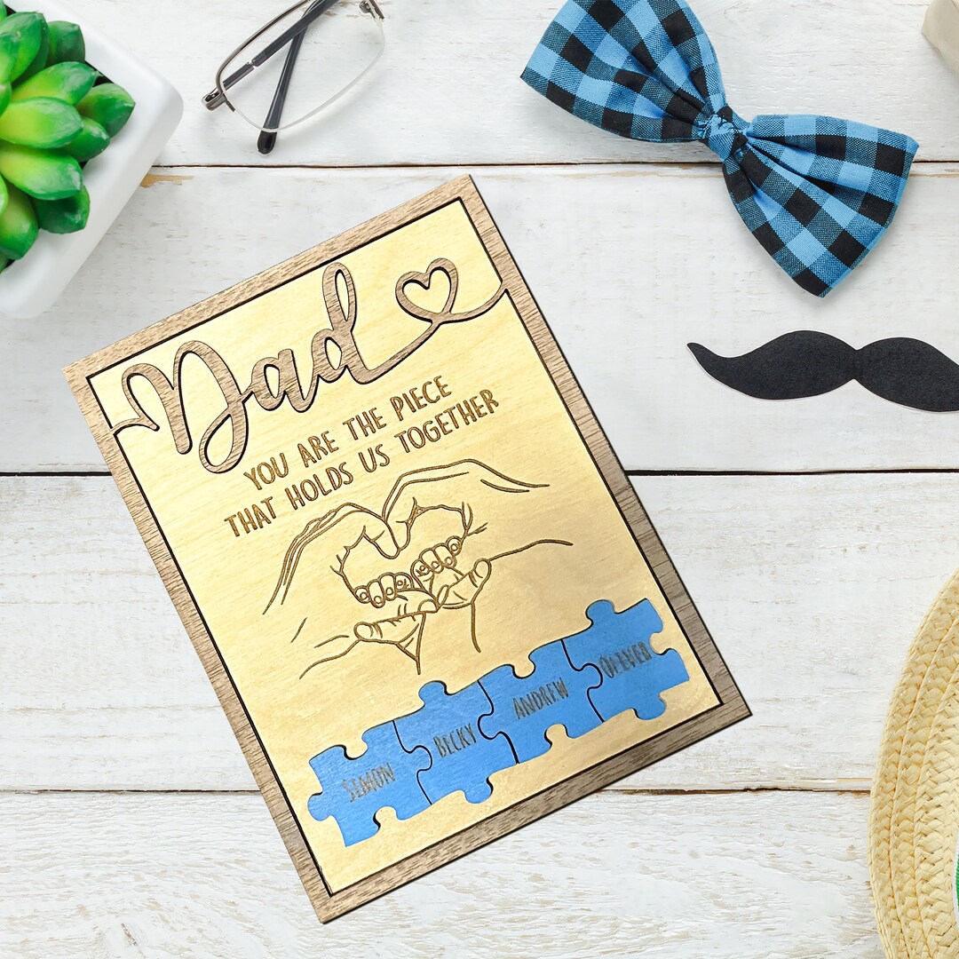 Custom Art for Dad, Custom Father Desk Décor, Dad Kids Name Gift ...