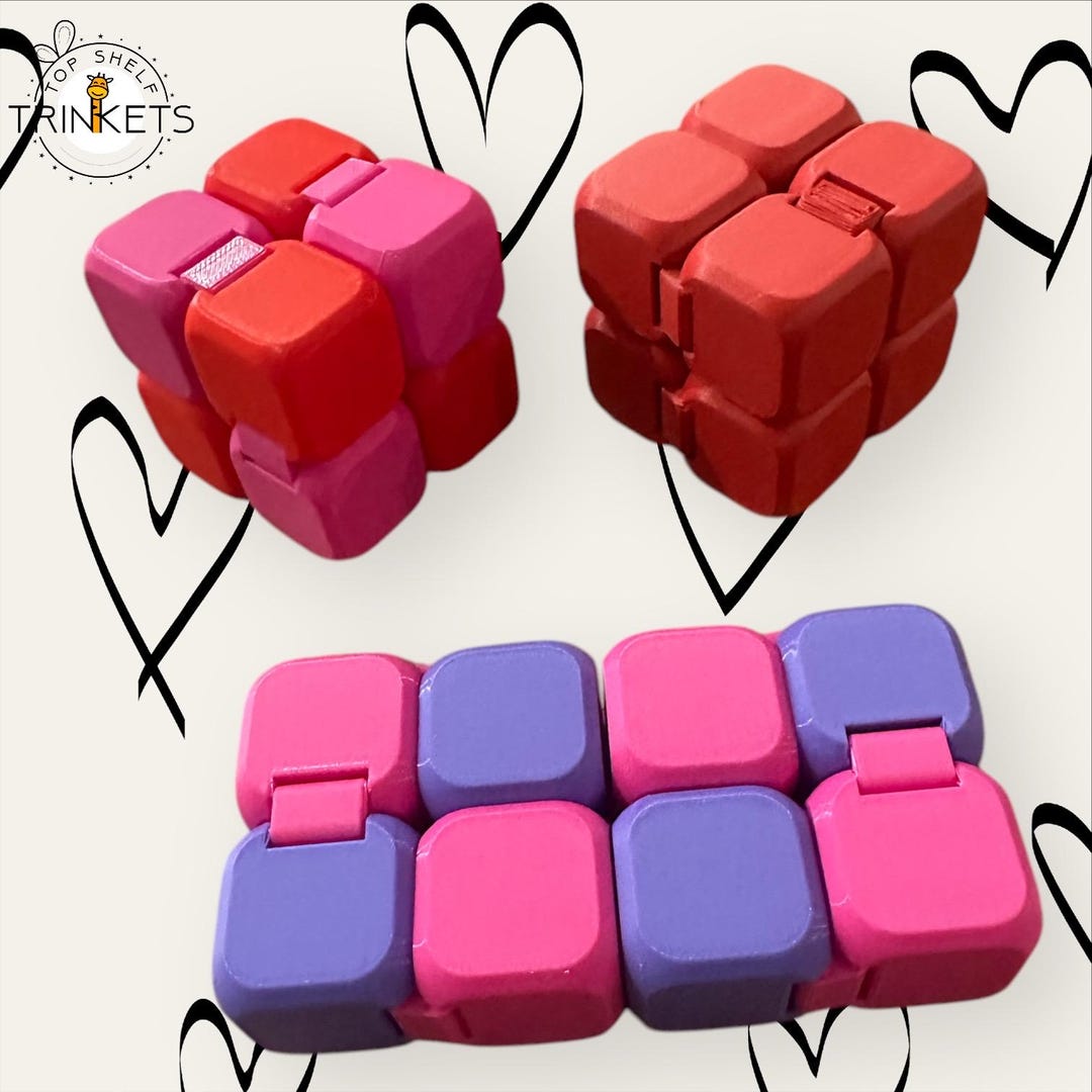 Inifinty Cube, Infinity Fidget Toy, Cube Fidget Toy, Valentines Day ...
