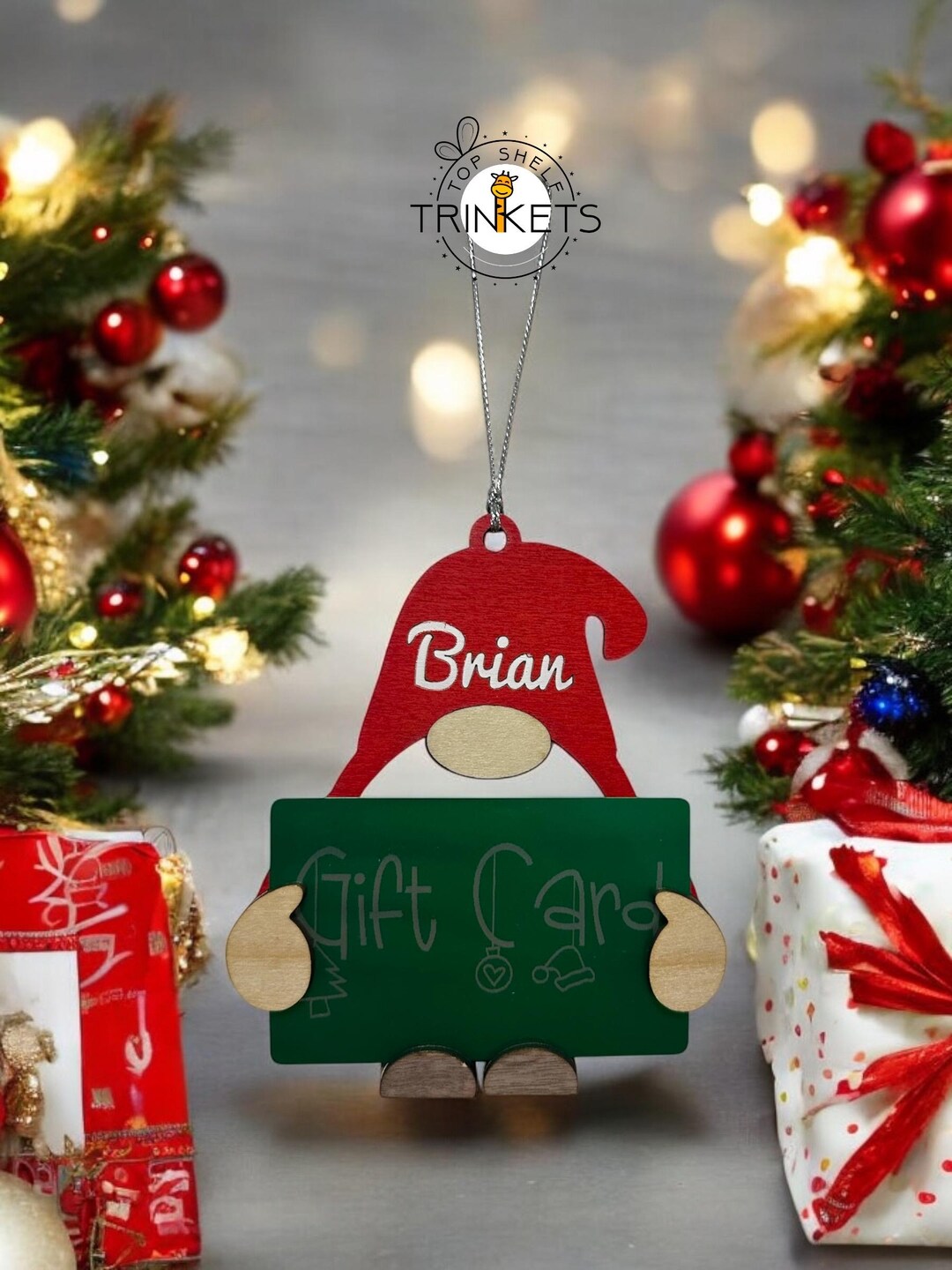 Gnome Gift Card Holder, Personalized Gift Card Holder, Christmas Gnome ...