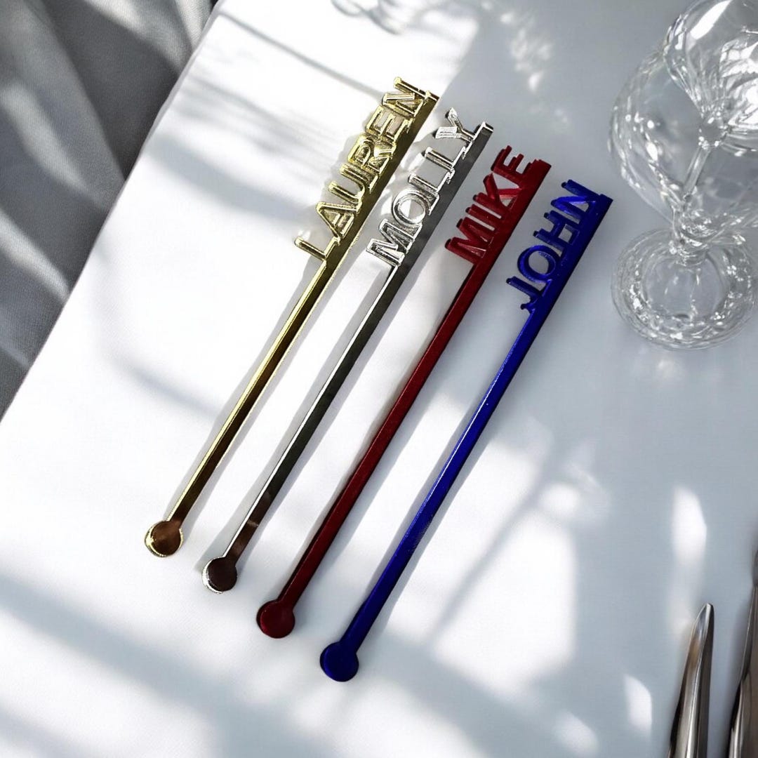 Custom Drink Stirrer, Custom Name Stirrer, Name Drink Stirrer, Wedding ...