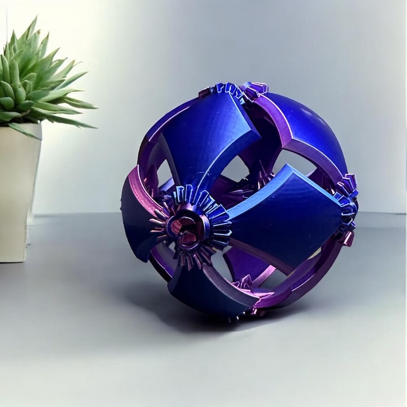 Gear Orb, Gear Orb Fidget Toy, Fidget Toy, 3D Printed Toy, Stress Ball ...