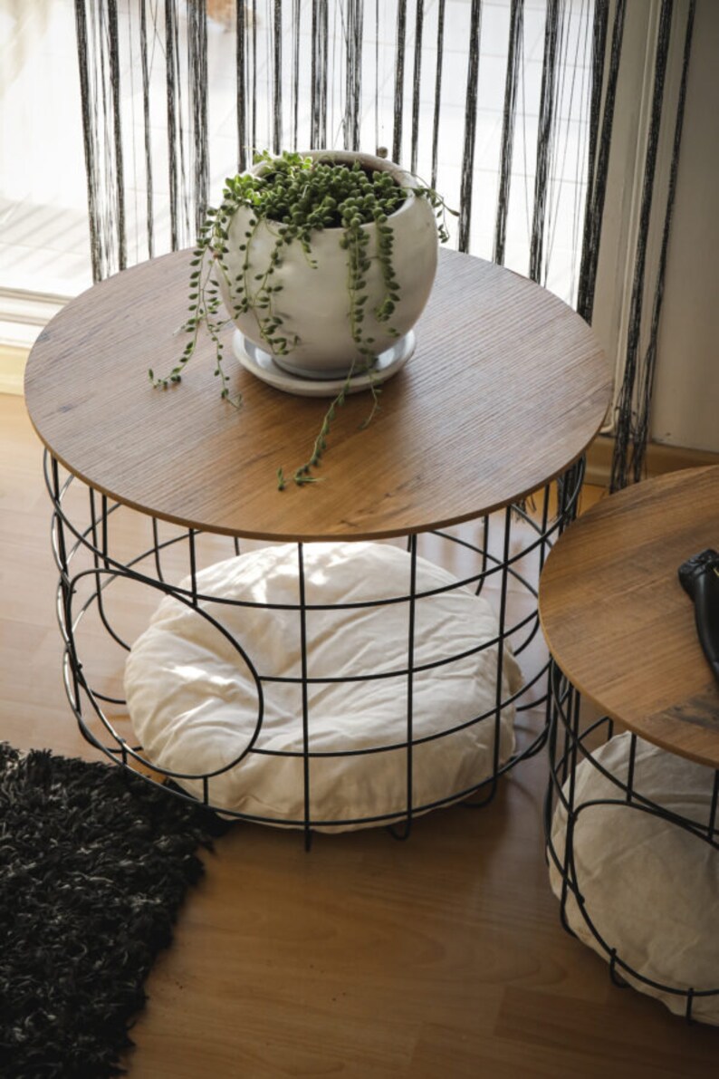 Cat House , Wooden Coffee Table , Decorative Table Rustic Wood Coffee ...
