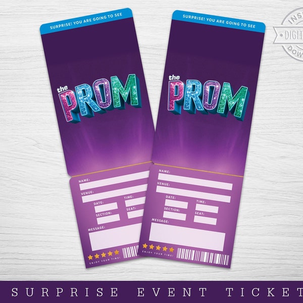 Prom Ticket - Etsy