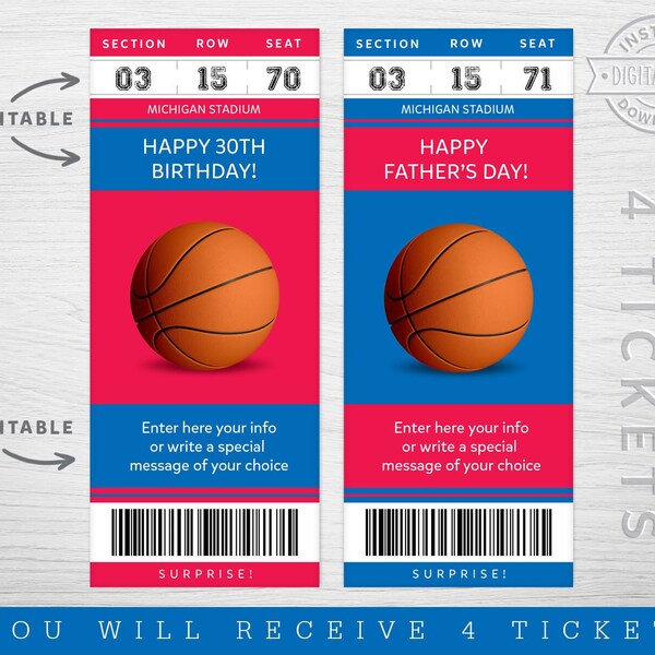 Nba Fake Ticket - Etsy