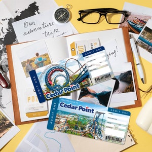 Digital CEDAR POINT Surprise Trip Gift Ticket, Amusement Park Printable ...