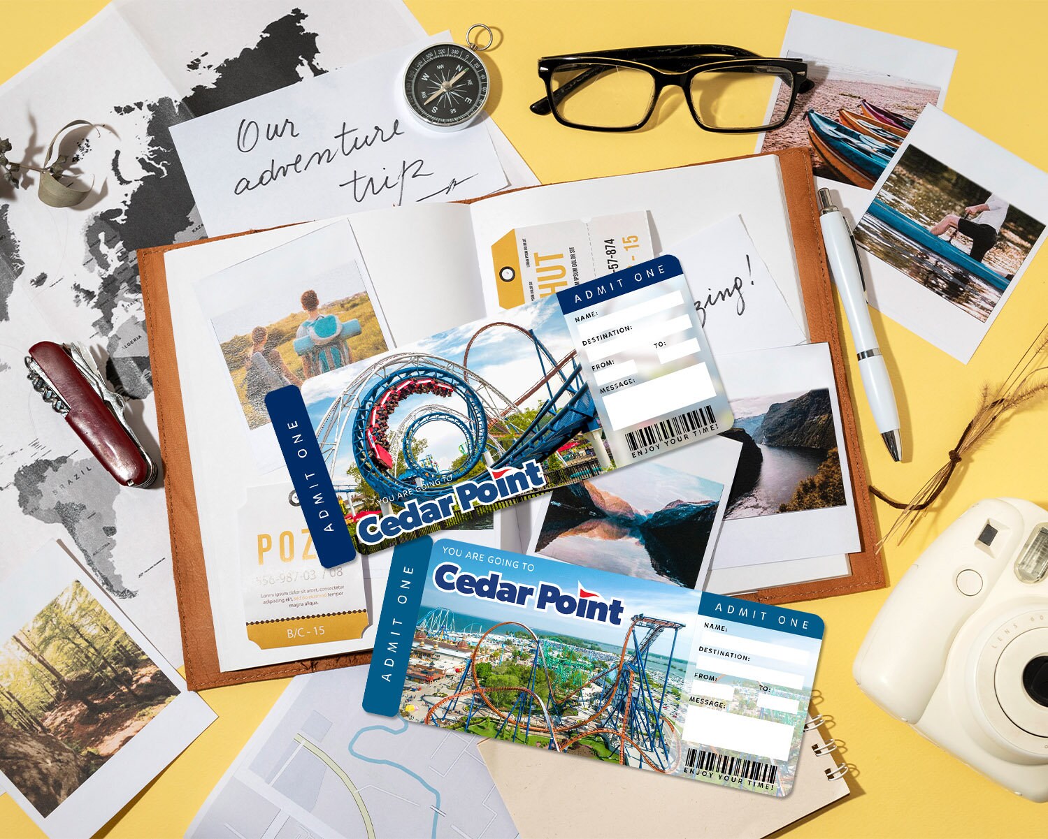 Digital CEDAR POINT Surprise Trip Gift Ticket, Amusement Park Printable ...