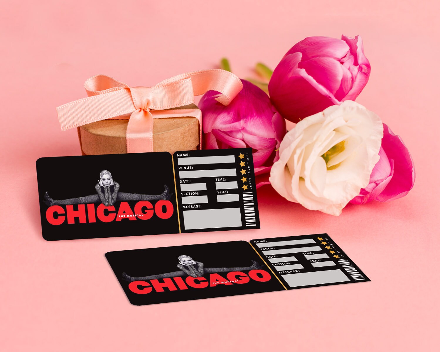 Printable Chicago Broadway Surprise Ticket︱musical Theatre Ticket︱event ...