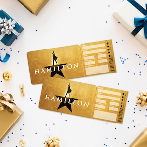 Printable Hamilton Broadway Surprise Ticket, Hamilton the Musical Collectible Theater Ticket ...