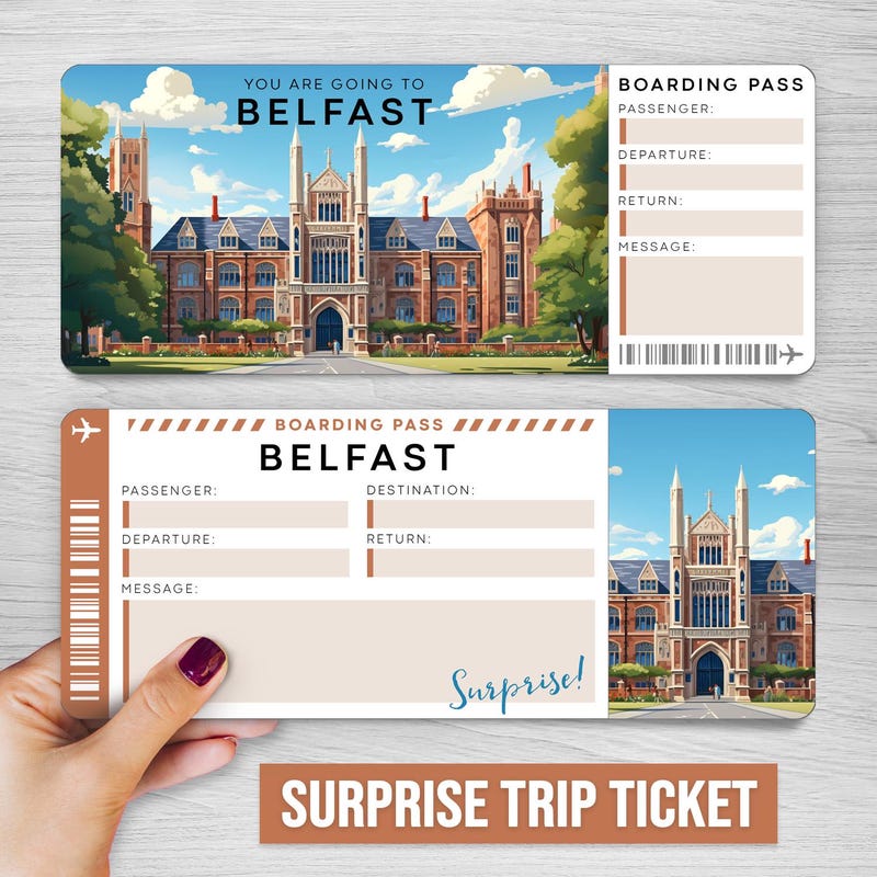 Ticket to Belfast - Etsy