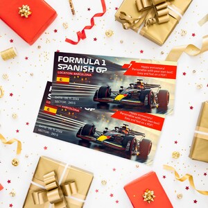 Printable Formula 1 Ticket, Spanish GP Faux Ticket, Editable F1 Spain ...