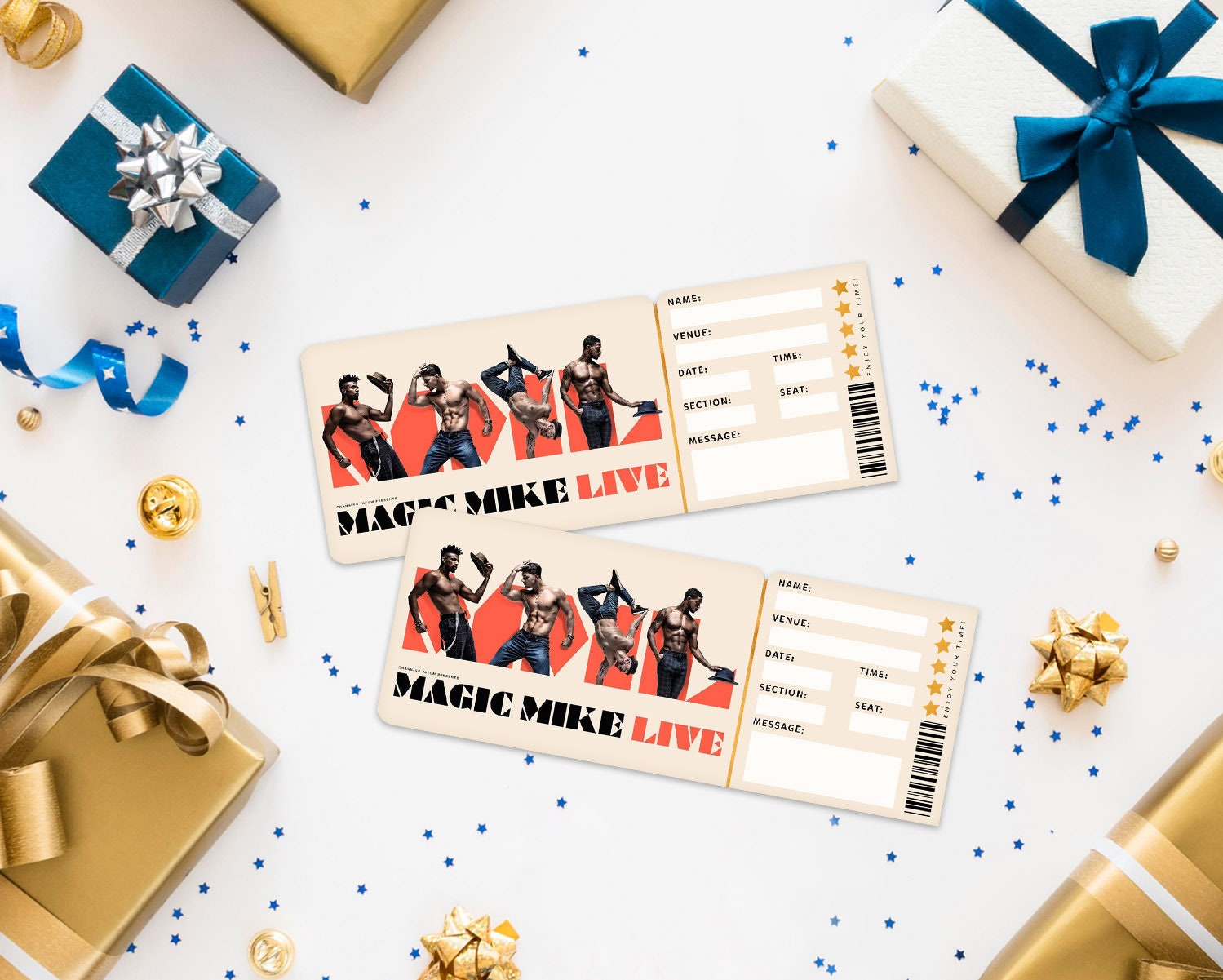 Printable Magic Mike LIVE Broadway Surprise Ticket, Magic Mike Musical ...
