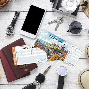 Digital SCOTLAND Surprise Trip Ticket, Scotland Printable Boarding Pass ...