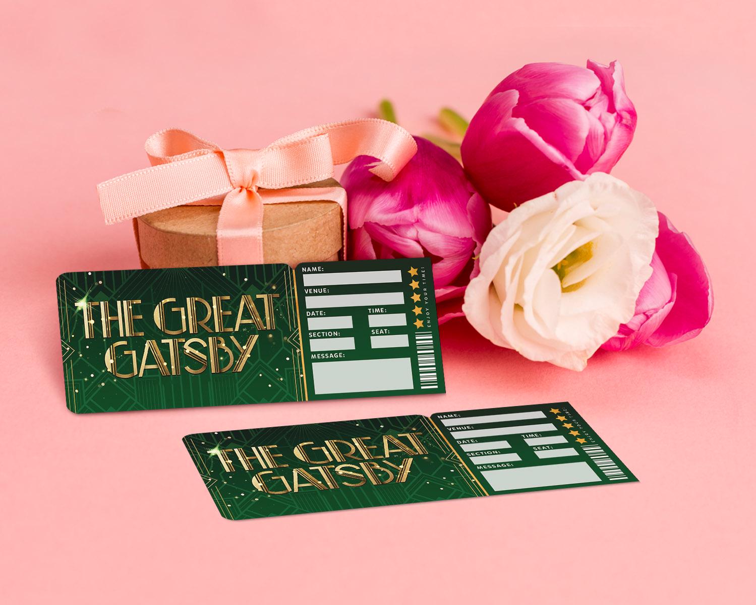Printable the Great Gatsby Broadway Surprise Ticket︱musical Theatre ...