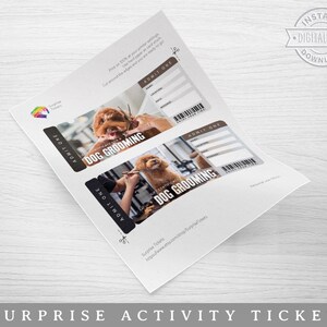 Printable Dog Grooming Gift Certificate︱pet Grooming Salon Voucher ...