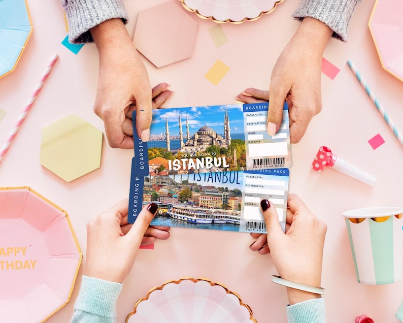 Digital ISTANBUL Trip Surprise Gift Ticket︱turkey Boarding Pass ...