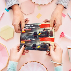 Printable Formula 1 Ticket, Spanish GP Faux Ticket, Editable F1 Spain ...