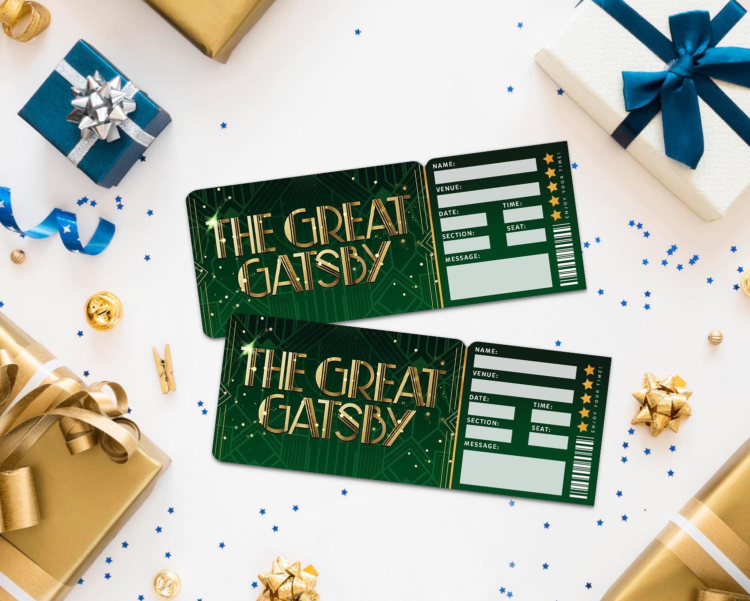 Printable the Great Gatsby Broadway Surprise Ticket︱musical Theatre ...
