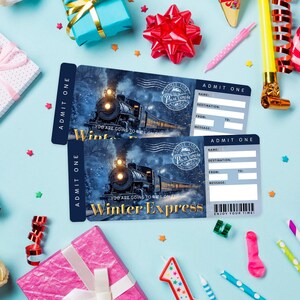 Printable WINTER EXPRESS Surprise Reveal Ticket︱north Pole Express ...