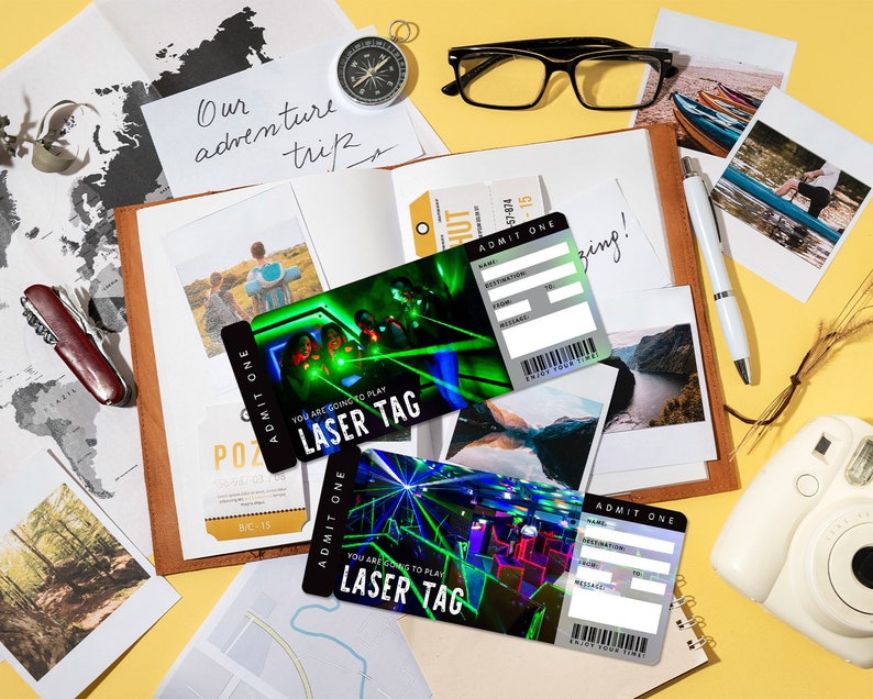 Digital Laser Tag Surprise Reveal Gift Ticket, Laser Tag Surprise ...
