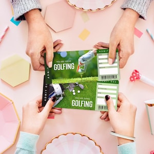 Printable Golf Trip Surprise Ticket︱golf Lessons Voucher︱experience ...