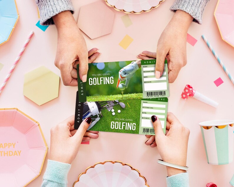 Printable Golf Trip Surprise Ticket︱golf Lessons Voucher︱experience ...
