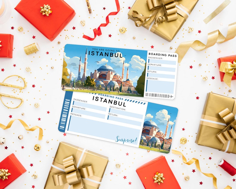 Digital ISTANBUL Trip Surprise Gift Ticket︱turkey Boarding Pass ...
