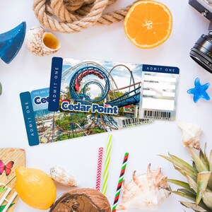 Digital CEDAR POINT Surprise Trip Gift Ticket, Amusement Park Printable ...