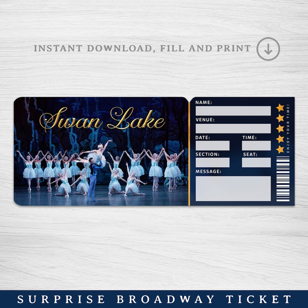 Printable Swan Lake Ballet︱event Gift Reveal - Etsy UK