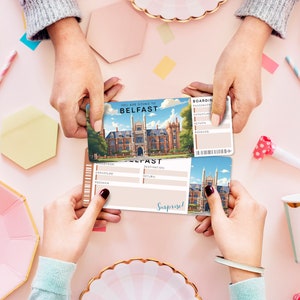 Digital BELFAST Surprise Trip Ticket, Northern Ireland Printable ...