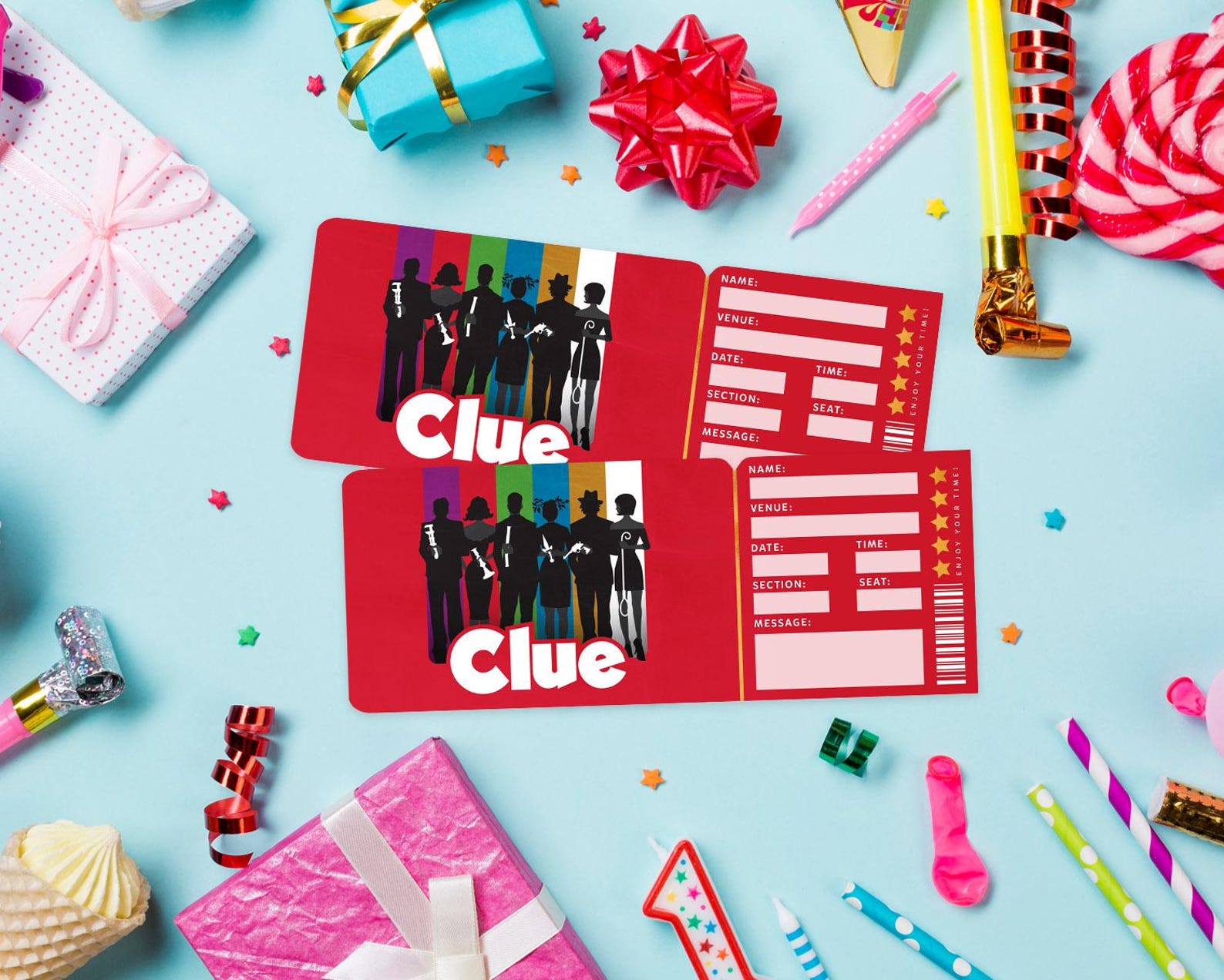 Printable Clue Broadway Surprise Ticket︱musical Theatre Ticket︱event ...