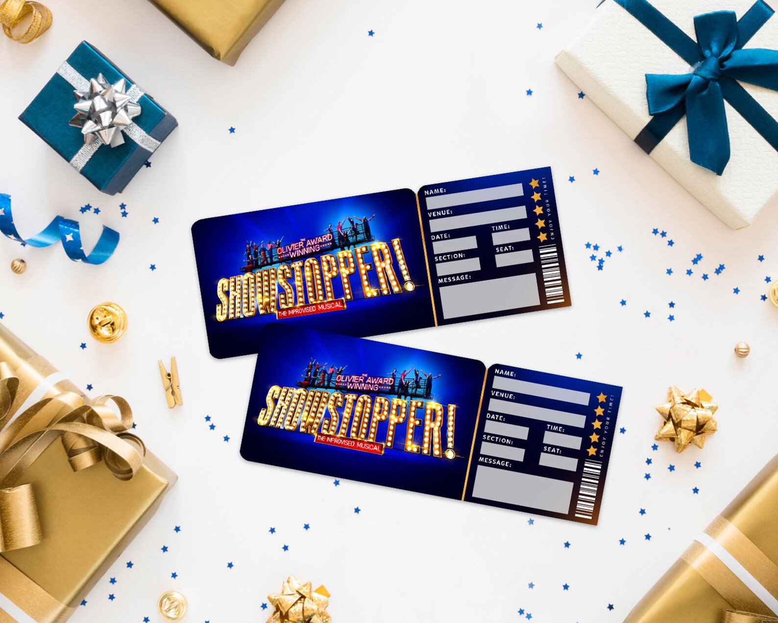 Printable Showstopper Broadway Surprise Ticket︱musical Theatre Ticket ...