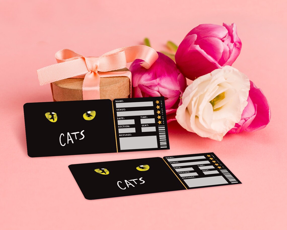 Printable CATS Broadway Surprise Ticket︱musical Theatre Ticket︱event ...