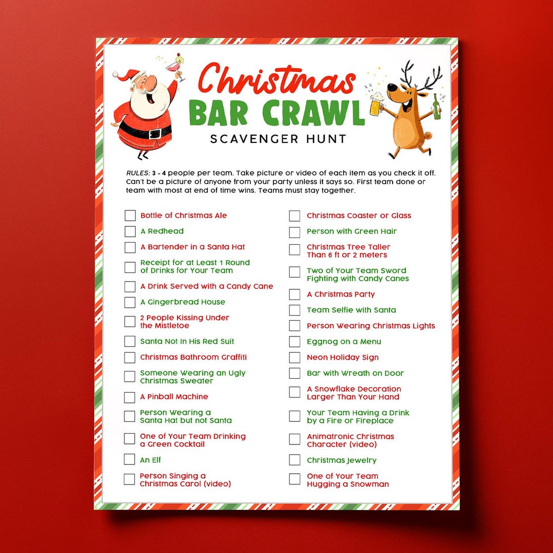 Christmas Lights Scavenger Hunt | Holiday Scavenger Hunt | Xmas ...