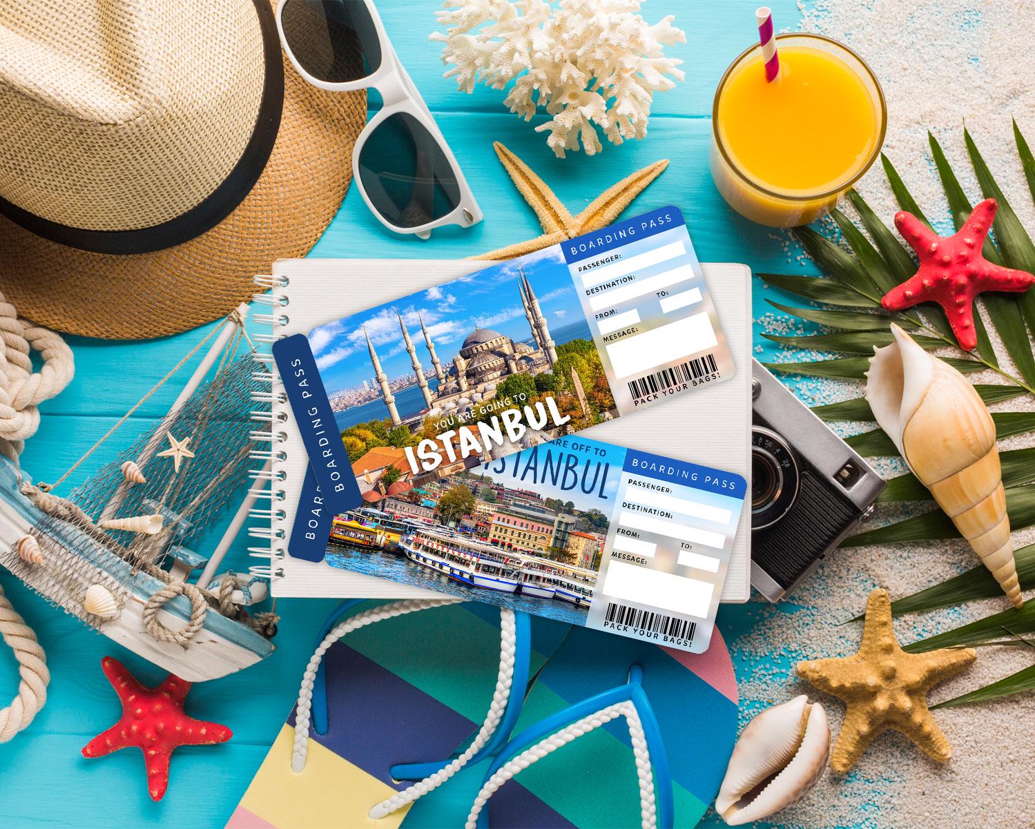Digital ISTANBUL Trip Surprise Gift Ticket︱turkey Boarding Pass ...