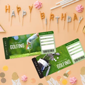 Printable Golf Trip Surprise Ticket︱golf Lessons Voucher︱experience ...