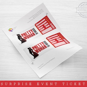 Printable Pretty Woman Broadway Surprise Ticket︱musical Theatre Ticket ...