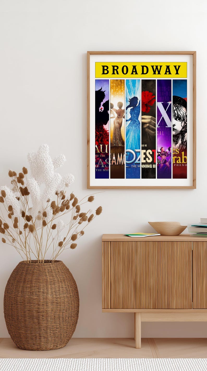 Custom Broadway Poster - 6 Shows - Broadway Musical Tribute Art ...