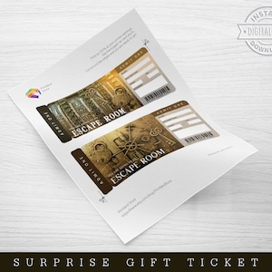 Digital Escape Room Surprise Gift Ticket, Escape Room Surprise Reveal ...