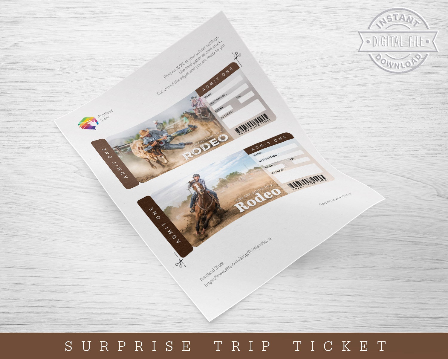 Digital Rodeo Surprise Trip Gift Ticket, BARREL Racing Surprise Reveal ...