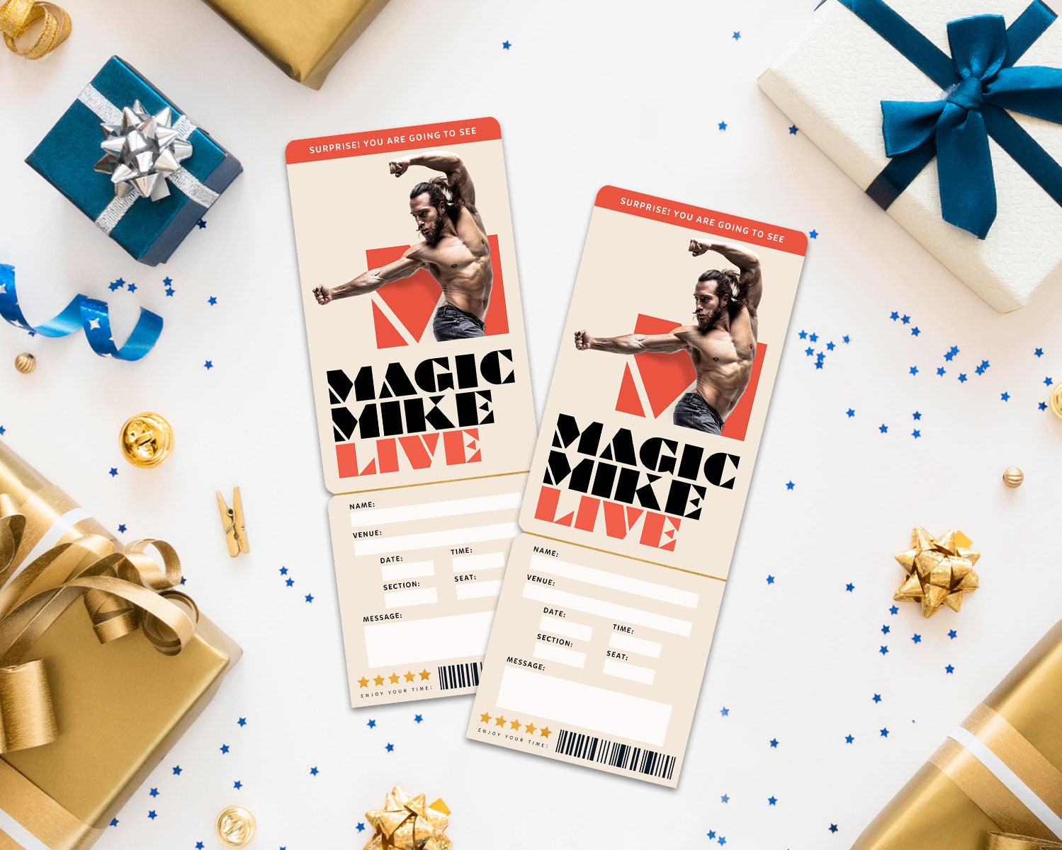 Printable Magic Mike LIVE Broadway Surprise Ticket︱musical Theatre ...